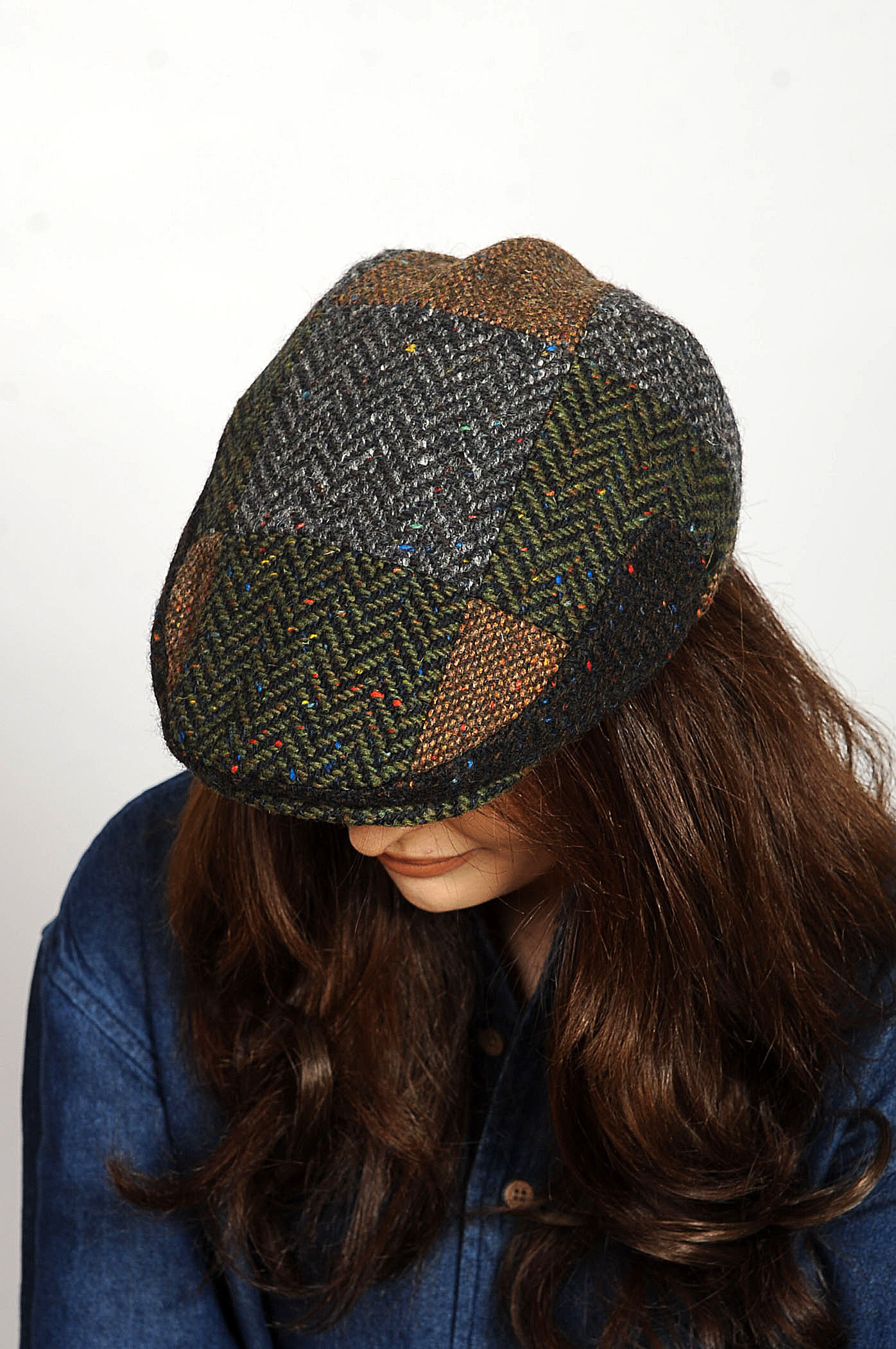 Women’s Brad Pitt Style Patchwork Cap Island Edge | Murphy of Ireland UK